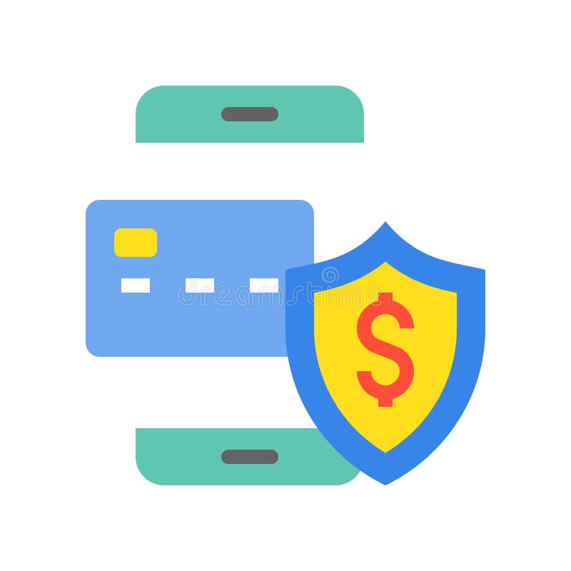 Safety Payment Flat Concept Stock Vector - Illustration of credit, cash ...
