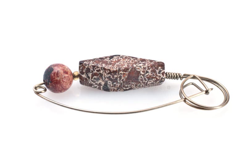 Safety Pin with Beautiful Stones Stock Photo - Image of fastening ...