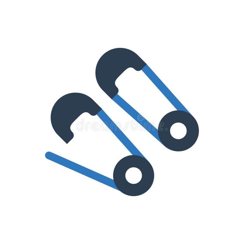 Safety Pin Icon stock illustration. Illustration of clip - 374324068