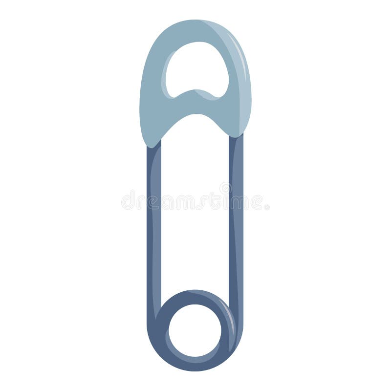 Safety Pin Icon, Cartoon Style Stock Vector - Illustration of clothing ...
