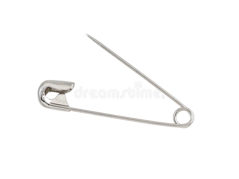 Safety pin isolated stock image. Image of steel, path - 33292643