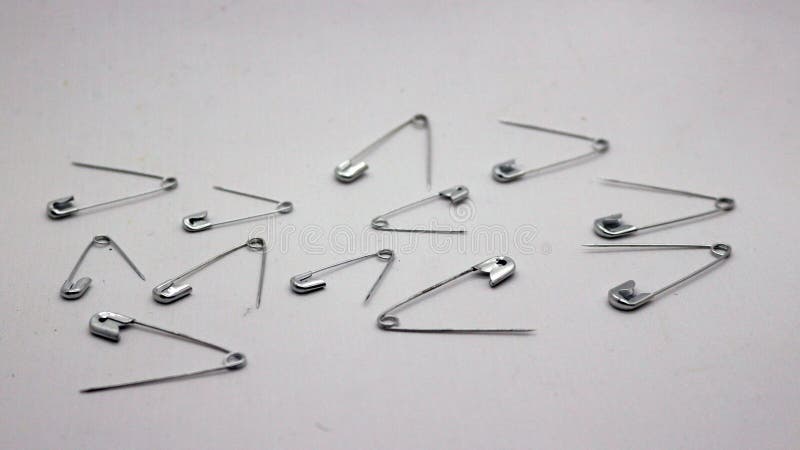 The Safety Pin is Made of Metal and Silver in Color Stock Photo - Image ...