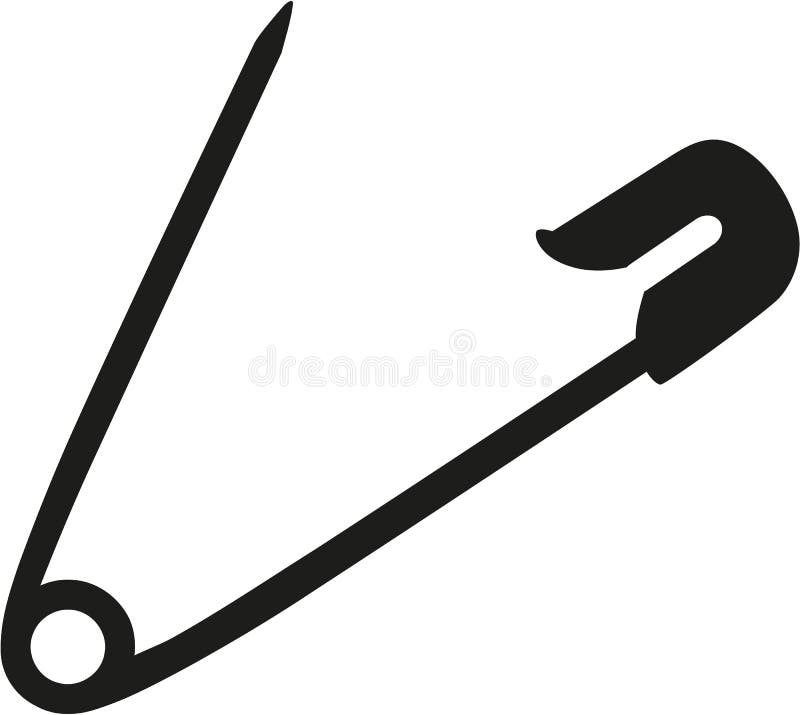 Safety pin needle open stock vector. Illustration of tailor - 107191065