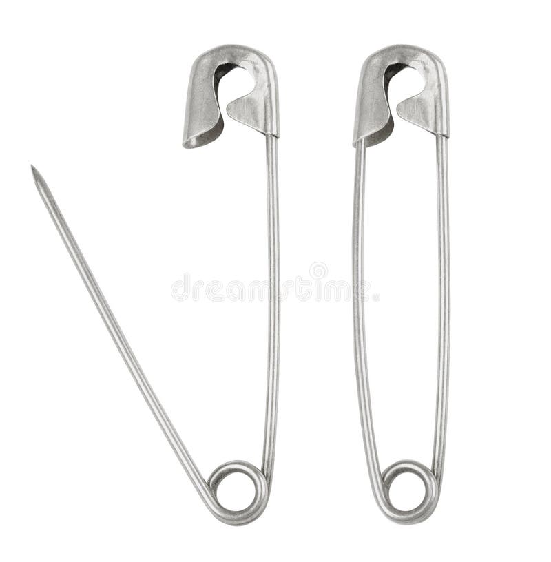 Safety Pin OpenÐµd and Closed Stock Image - Image of clip, metal: 182578181