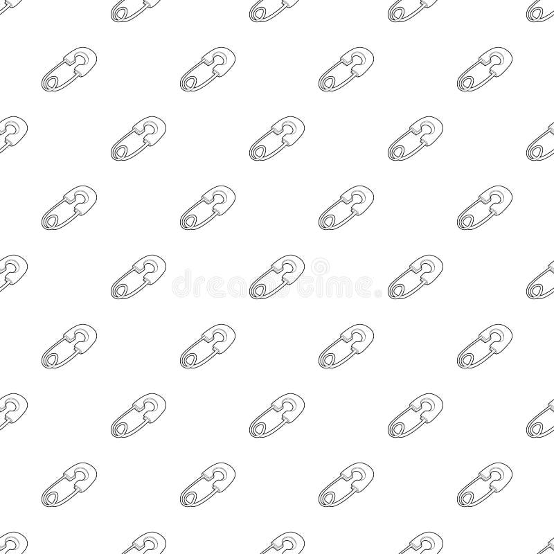 Safety Pin Pattern Vector Seamless Stock Vector - Illustration of ...
