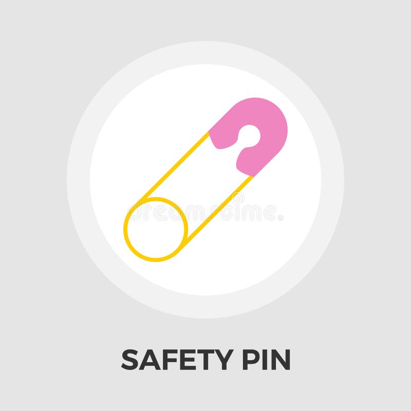 Safety Pin Vector Flat Icon Stock Vector - Illustration of sharp, sign ...