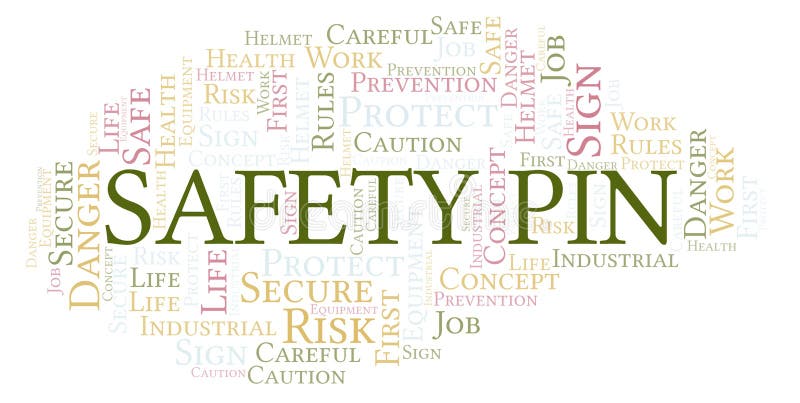 Safety Pin word cloud. stock illustration. Illustration of equipment ...