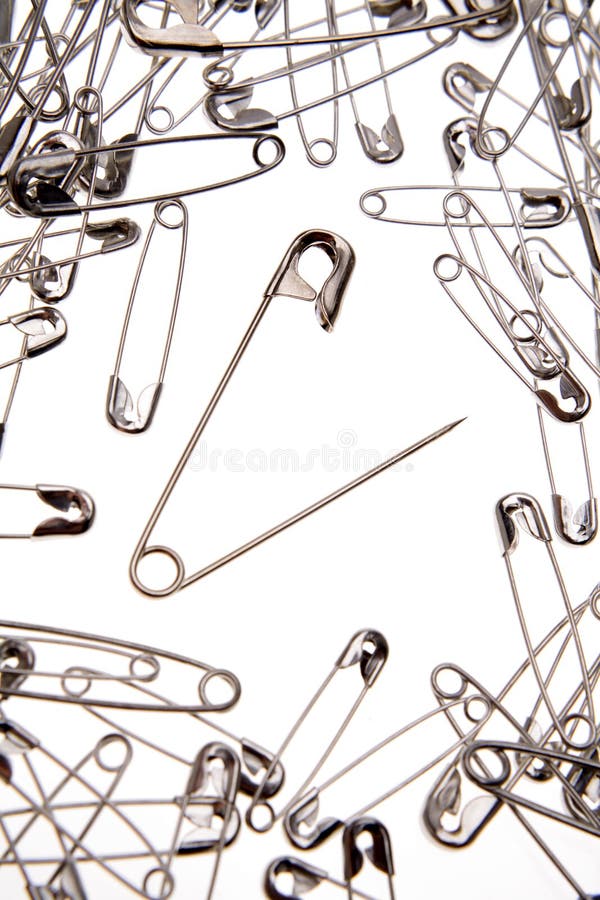 Safety pins stock photo. Image of white, fasteners, still - 3395234