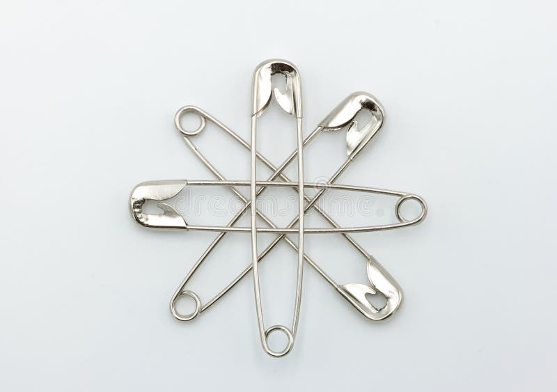 Safety Pins, Metal, Tailoring, Tool, Clasp, Background, White, C Stock ...