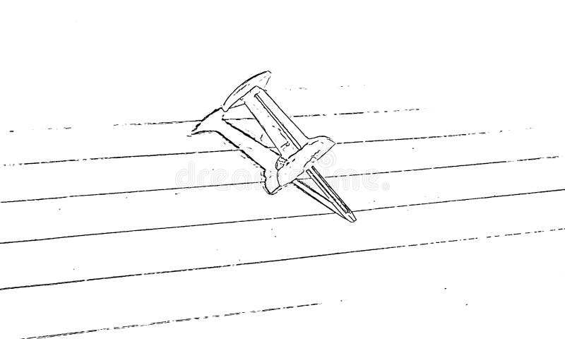 Safety Pins and Paper Combined Beautifully Stock Illustration ...