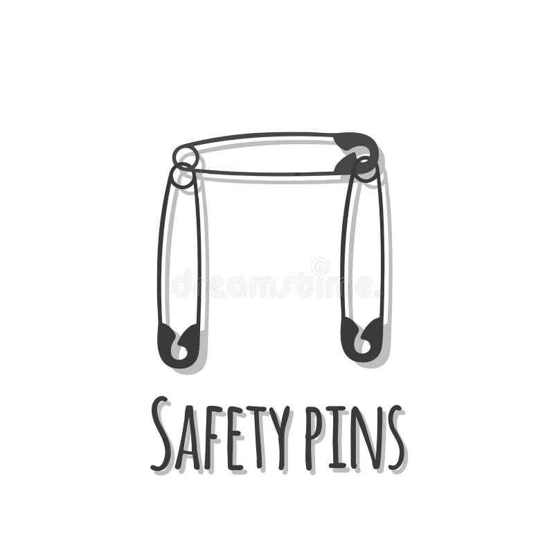 Safety pins stock illustration. Illustration of needle - 93729757
