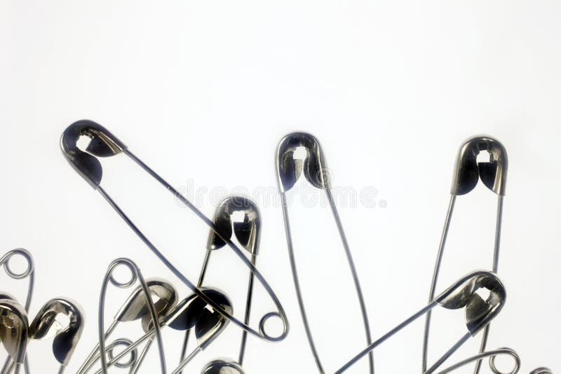 Safety pins pile closeup stock image. Image of security - 29266569