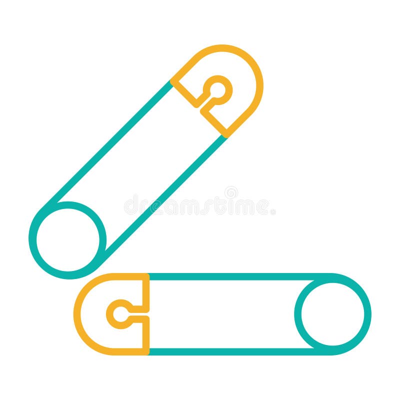 Safety Pins. Vector Illustration Decorative Design Stock Vector ...