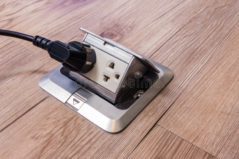Safety Power Socket on Floor Stock Photo - Image of interior, luxury ...