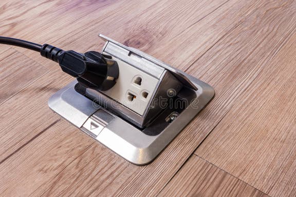 Safety Power Socket on Floor Stock Photo - Image of interior, luxury ...