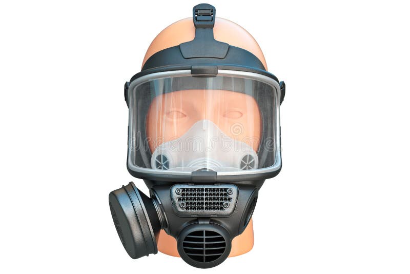 Safety Pro Mask, Front View Stock Illustration - Illustration of ...