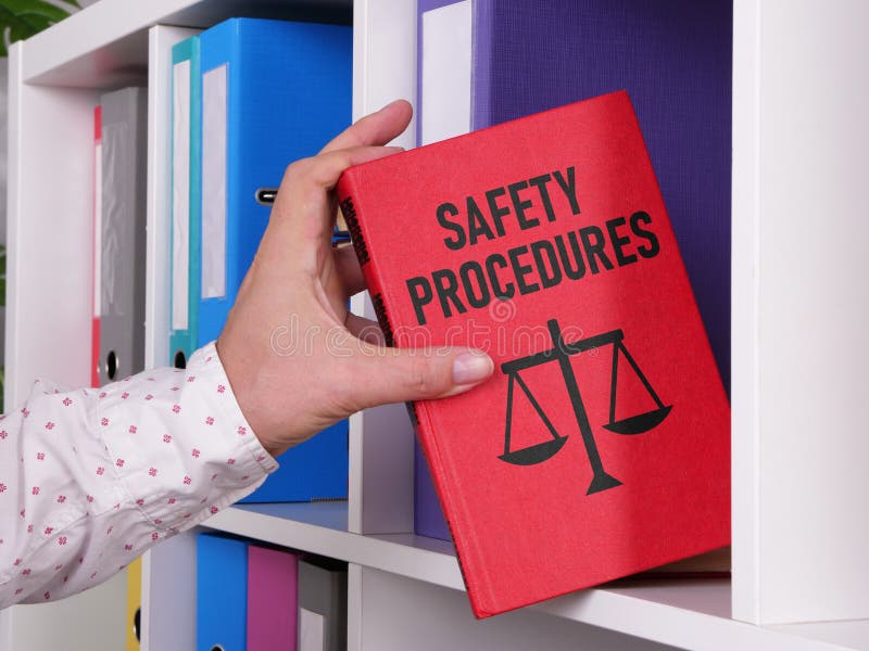 Safety Procedures are Shown Using the Text on the Book Stock Image ...