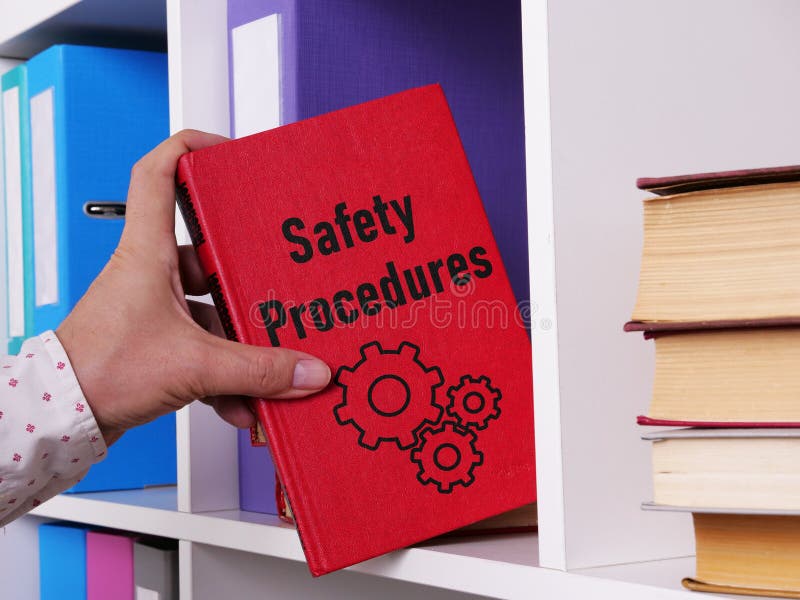 Safety Procedures and Work Safety is Shown Using the Text Stock Photo ...