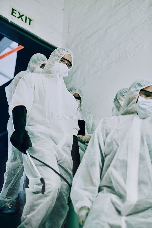 Safety, Protection and Group of Cleaners in Outbreak with Tools in ...