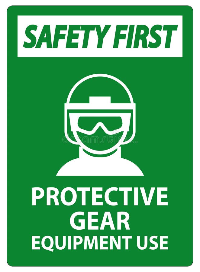 Safety or Protective Gear and Equipment Use Stock Vector - Illustration ...
