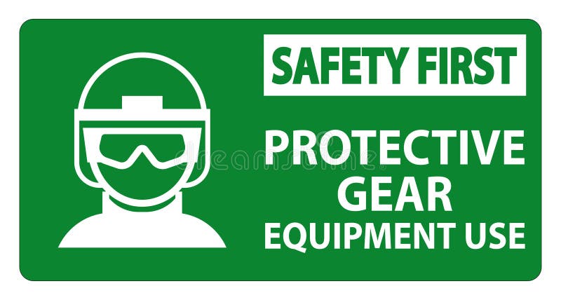 Safety or Protective Gear and Equipment Use Stock Vector - Illustration ...