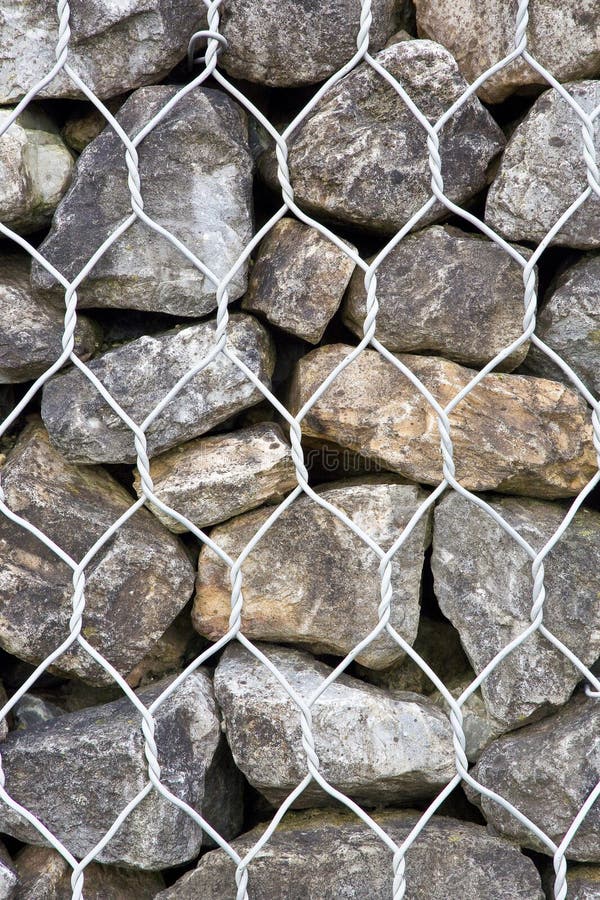 Safety and Protective Stone Gabion Wall Made with Metal Gabion Stock ...
