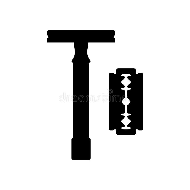 Double Edge Razor Blade Hand Drawn Stock Vector - Illustration of card ...