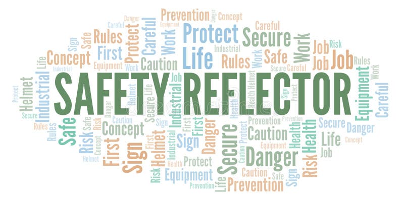 Safety Reflector Word Cloud. Stock Illustration - Illustration of ...