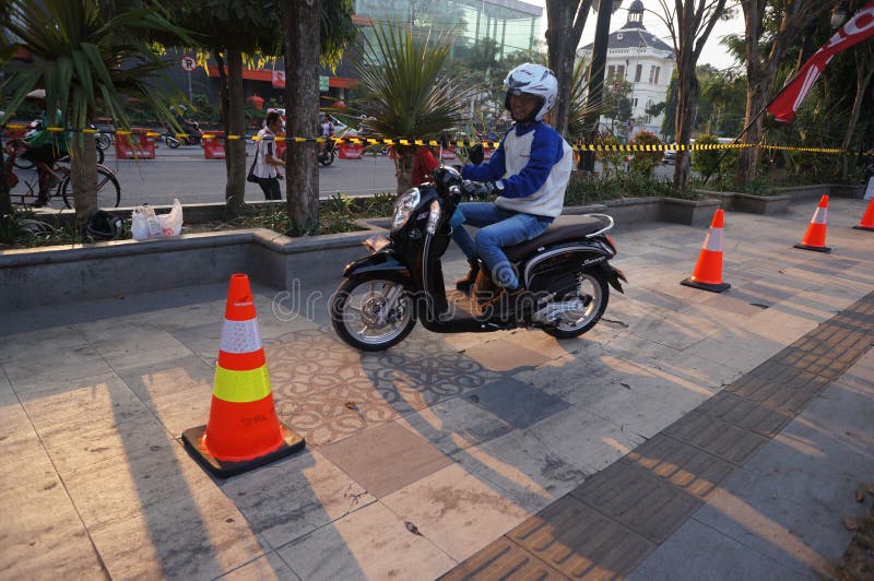 Safety riding editorial stock image. Image of solo, park - 56577174