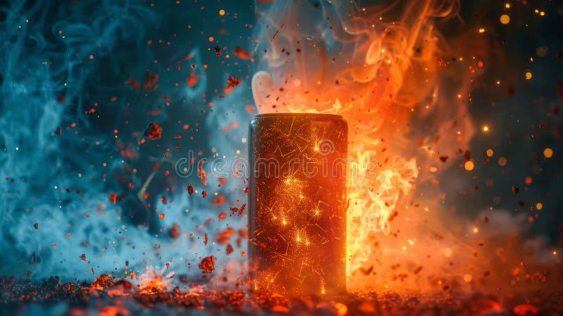 The Safety Risks of Lithium Batteries. Stock Photo - Image of risks ...