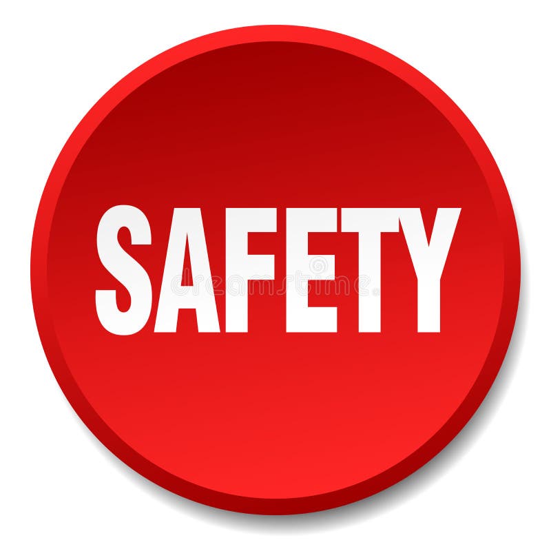 Safety button stock vector. Illustration of banner, sign - 122792331