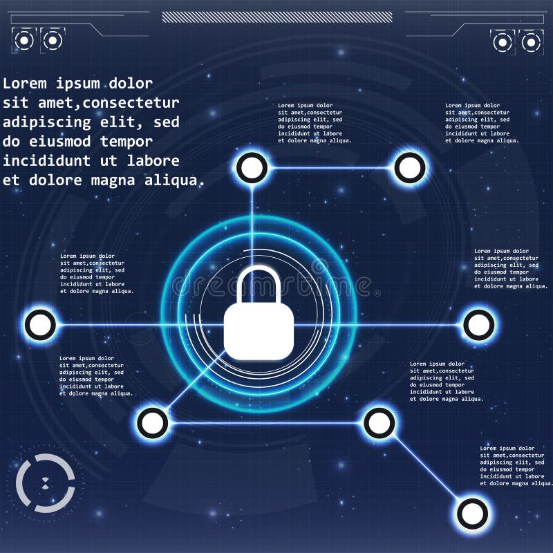 Safety Screen.Futuristic User Interface Stock Illustration ...