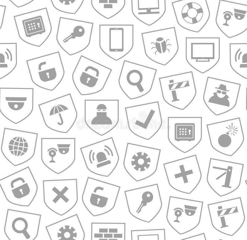 Safety, Seamless Pattern, White. Stock Vector - Illustration of icons ...