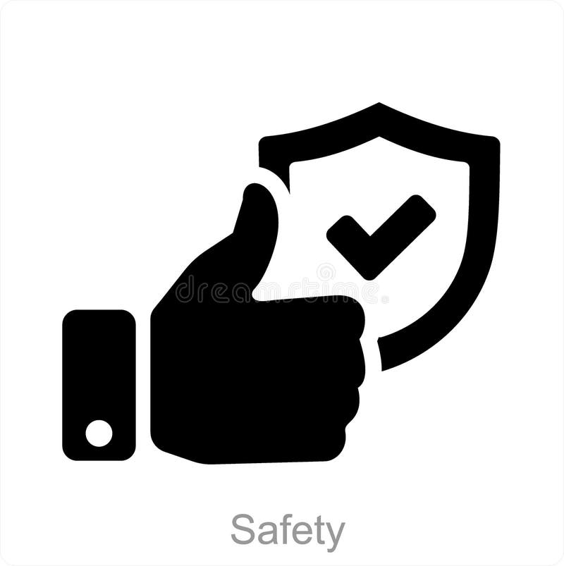 Safety and Secure Icon Concept Stock Illustration - Illustration of ...