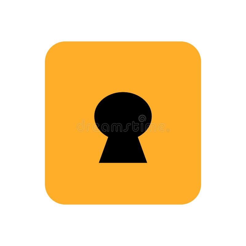 Safety and Security Icon. Keyhole. Vector. Lock Icon. Editable Material ...