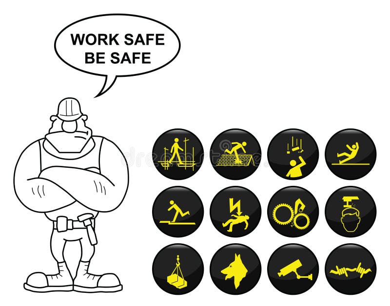 Safety and Security Icon Set Stock Vector - Illustration of collection ...
