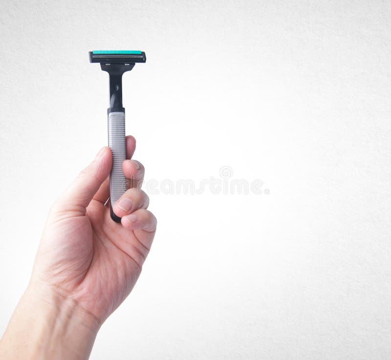 Safety Shaver or Razor in Hand Stock Image - Image of steel, body: 99604649