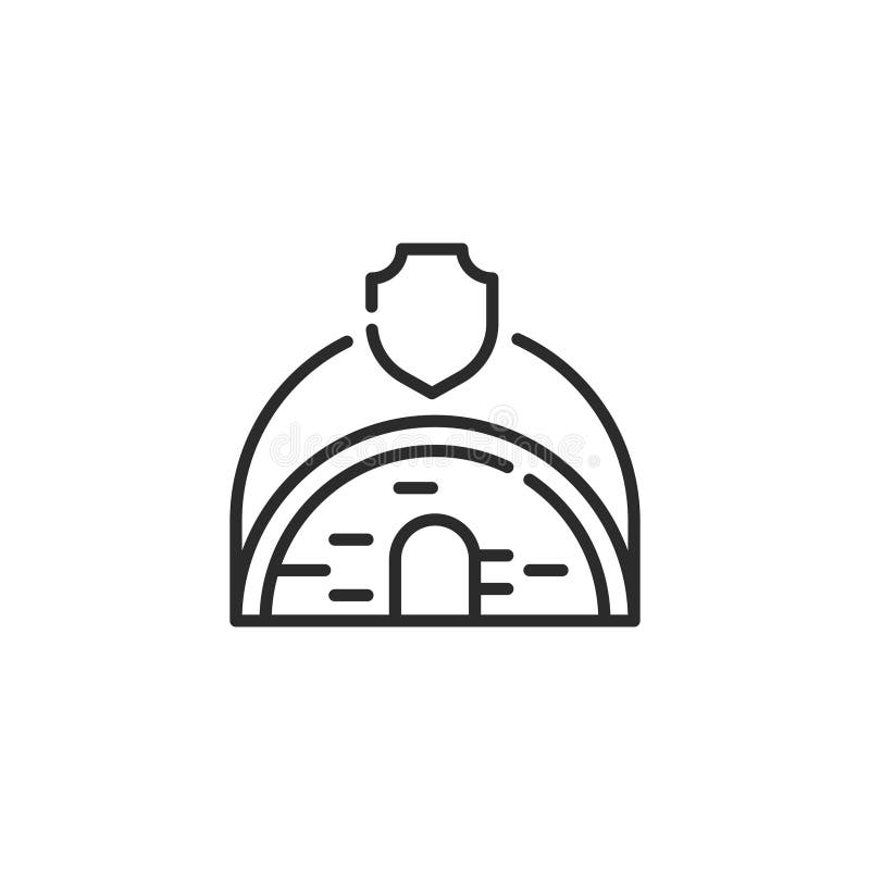 Safety Shelter Icon stock illustration. Illustration of stronghold ...