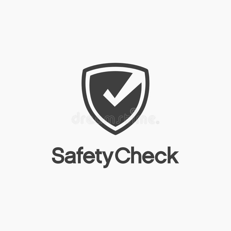 Safety Shield and Check Mark Logo Icon Vector Template Stock Vector ...