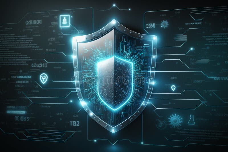 Safety Shield Computing Technology on Data Connections Background ...