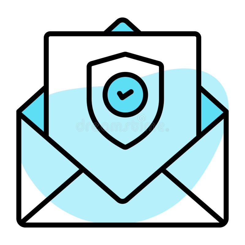 Mail, Protection and Security Vector Icons Set Cyber Computer Network ...
