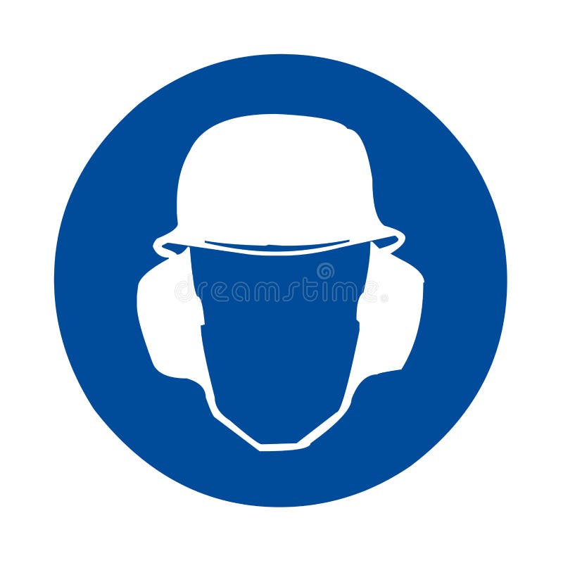 Safety Sign Head Protection Stock Illustration - Illustration of icon ...