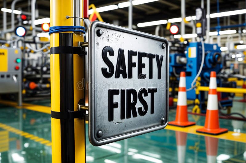 A Safety Sign on Word Text Phrase "SAFETY FIRST". Stock Illustration ...