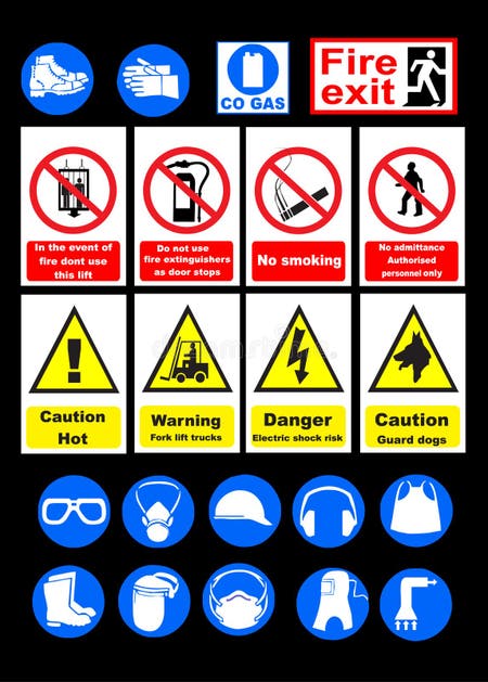 Safety signs stock vector. Illustration of extreme, electrical - 10176527