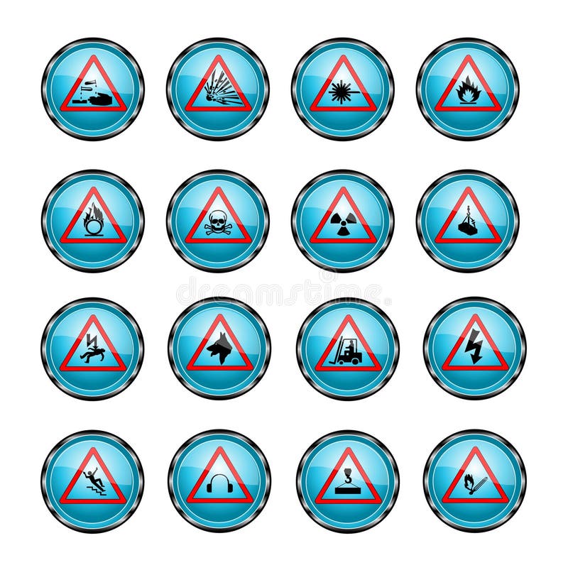 Safety signs stock vector. Illustration of safety, yellow - 5875544