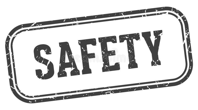Safety Stamp. Safety Rectangular Stamp on White Background Stock Vector ...