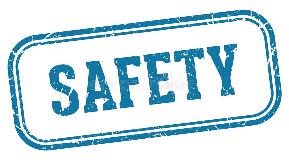 Safety Stamp. Safety Rectangular Stamp on White Background Stock Vector ...