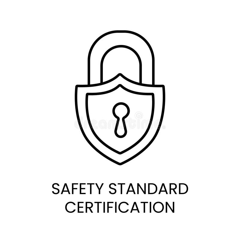 Safety Standards Certification Vector Line Icon with Editable Stroke ...