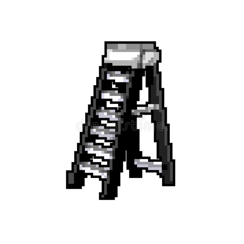 Safety Step Ladder Safety Game Pixel Art Vector Illustration Stock ...