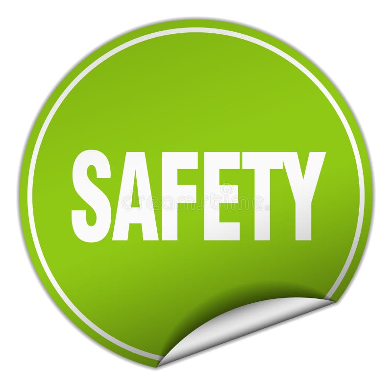 Safety sticker stock vector. Illustration of template - 121036147
